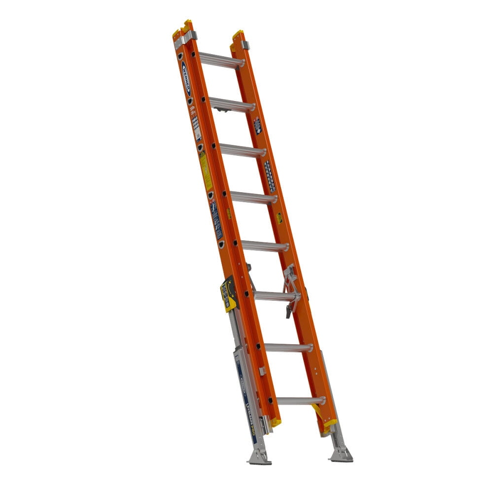 Werner 16 Ft. Type Ia Fiberglass D-Rung Extension Ladder With Werner ...