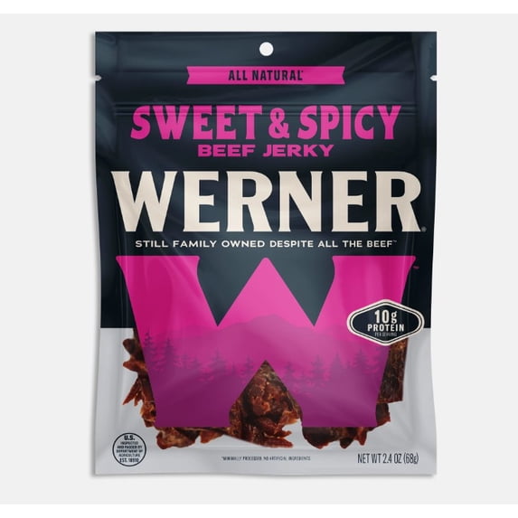 Werner 2.4 oz. All Natural Sweet & Spicy Beef Jerky - Walmart.com