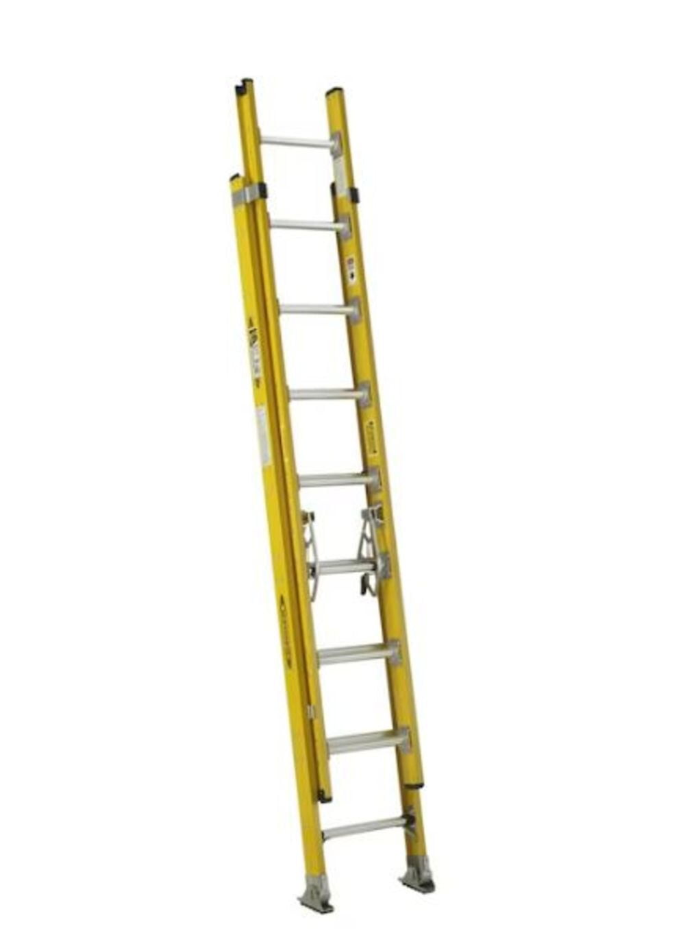 Werner 28 Ft. Type Iaa Fiberglass D-Rung Extension Ladder With Cable ...