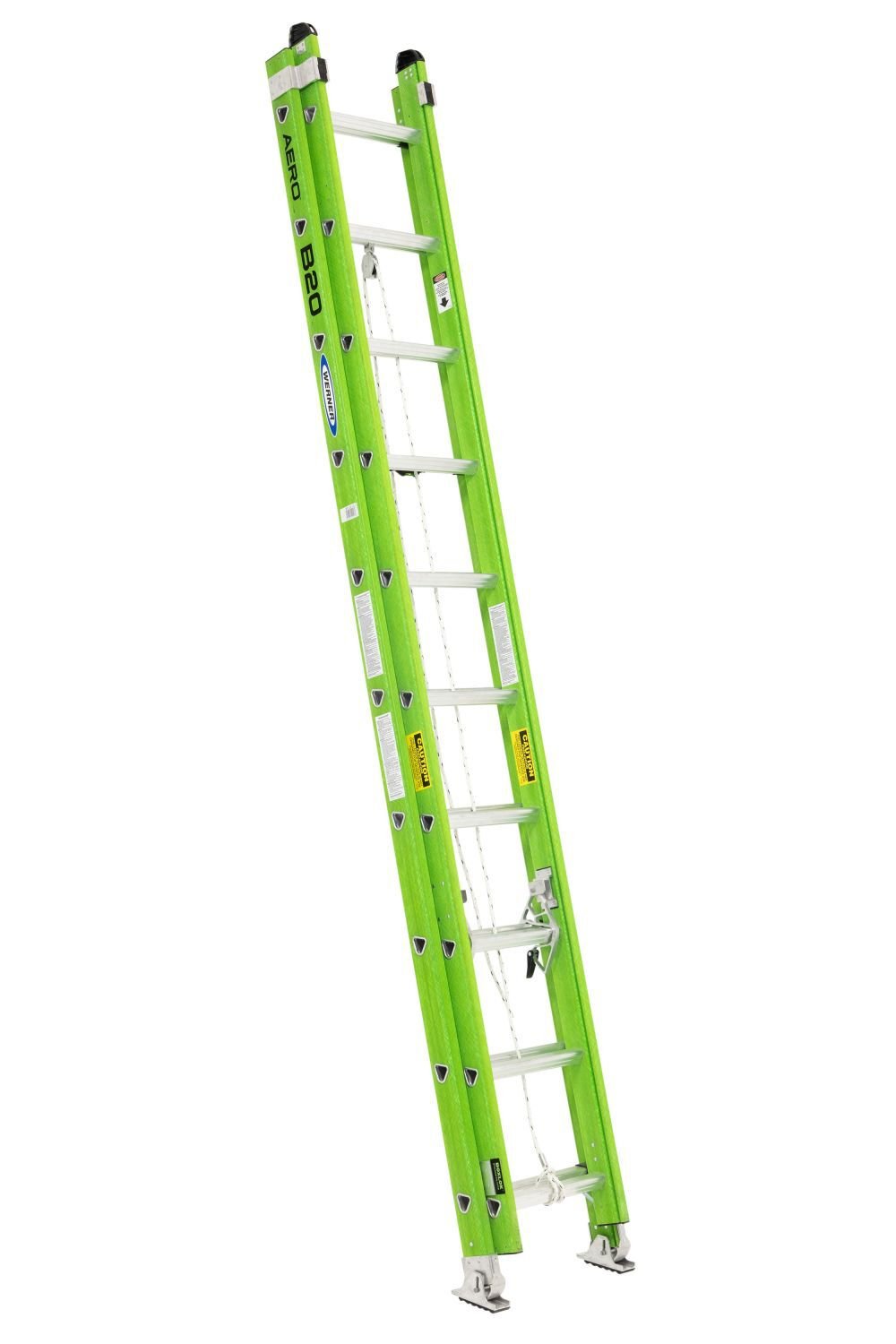 Werner Aero Extension Ladder 20' Type Iaa Fiberglass Box Rail/tri Rung ...