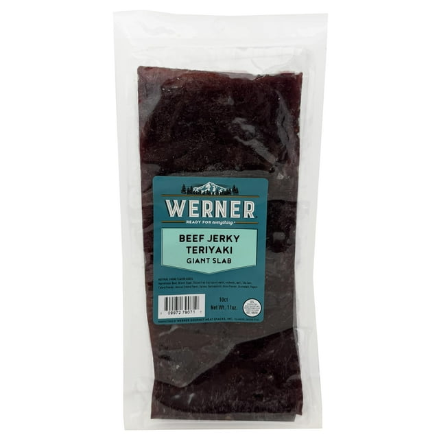 Werner Beef Jerky Slab 10 Count BSL1 - Giant Jerky Slab, Jerky Sheets ...