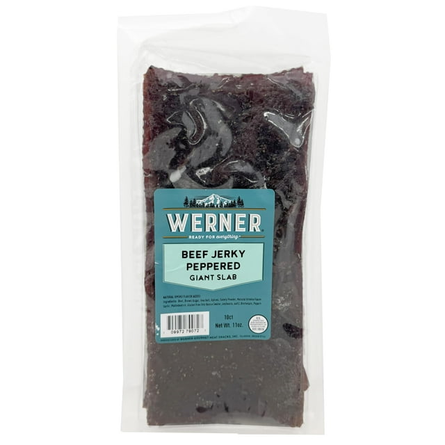 Werner Beef Jerky Slab 10 Count Giant Jerky Slab Jerky Sheets Thinly