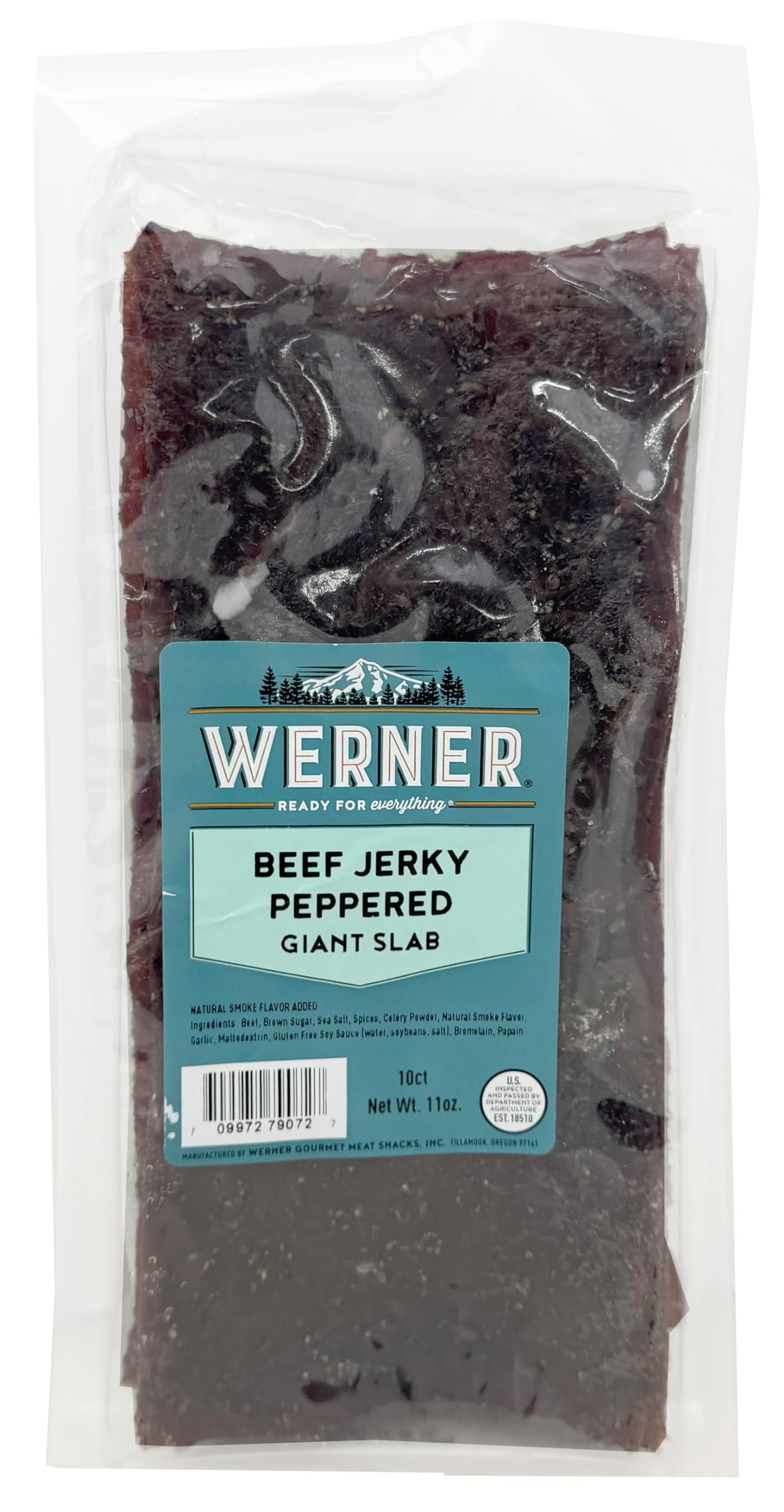 Werner Beef Jerky Slab 10 MDA05 Count - Giant Jerky Slab, Jerky Sheets ...