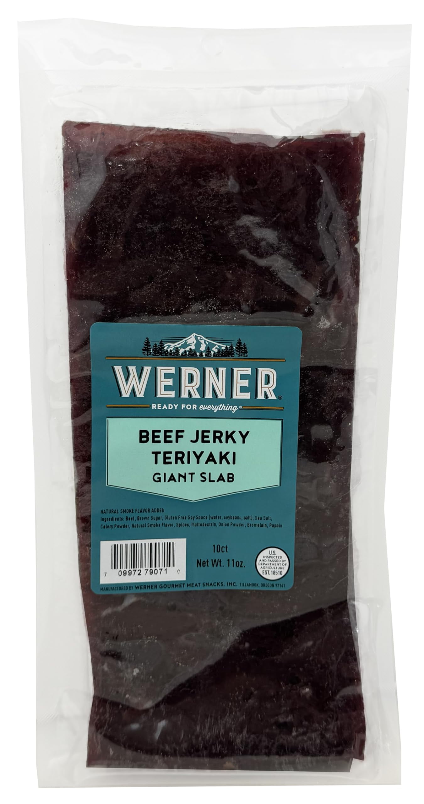 Werner Beef Jerky Slab AKF18 10 Count - Giant Jerky Slab, Jerky Sheets ...