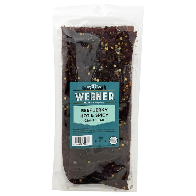Werner Beef Jerky Slab DPF11 10 Count - Giant Jerky Slab, Jerky Sheets ...