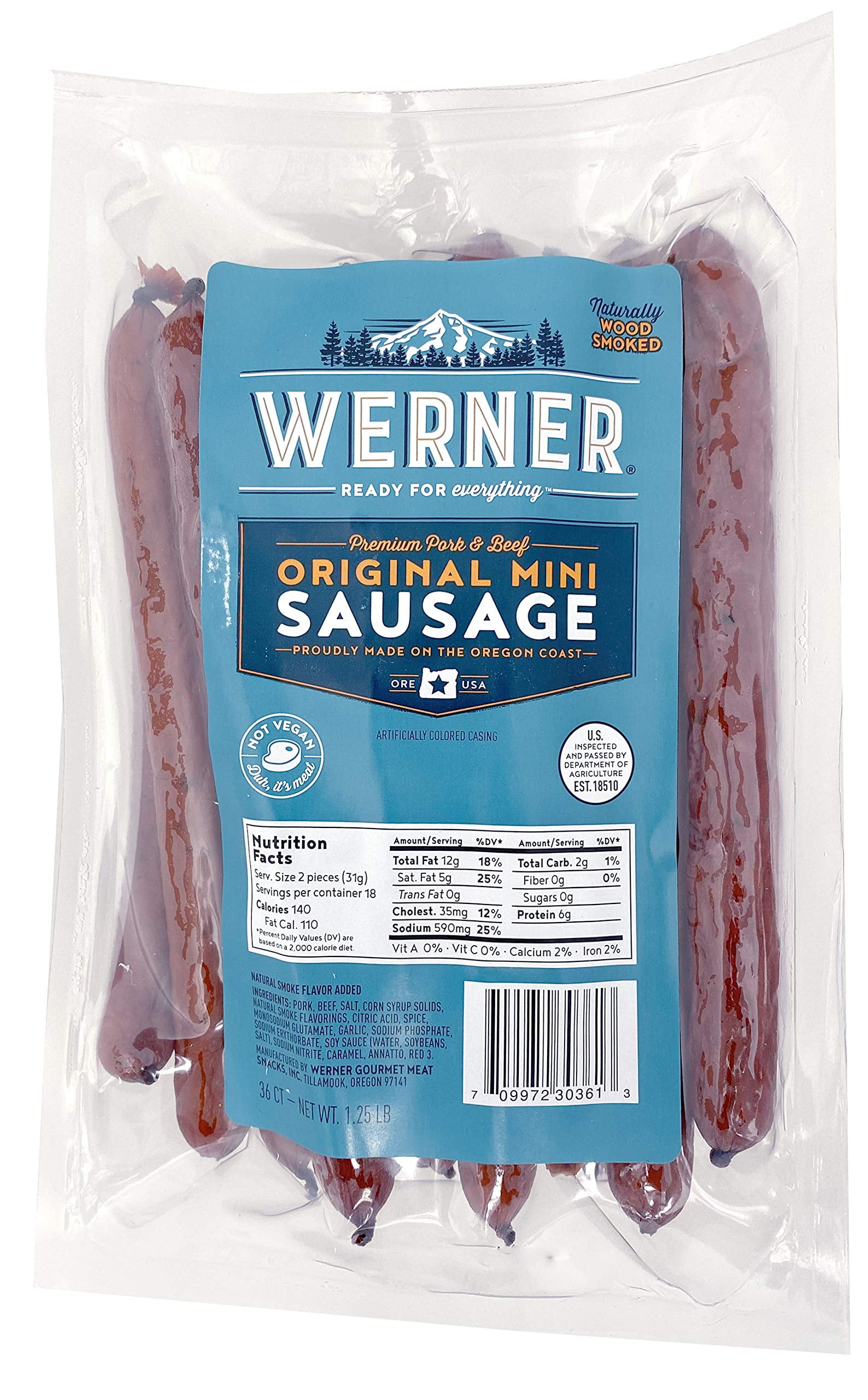 Werner Mini Sausage Sticks GP27 Pack of 36 - Bulk Meat Sticks 6 ...