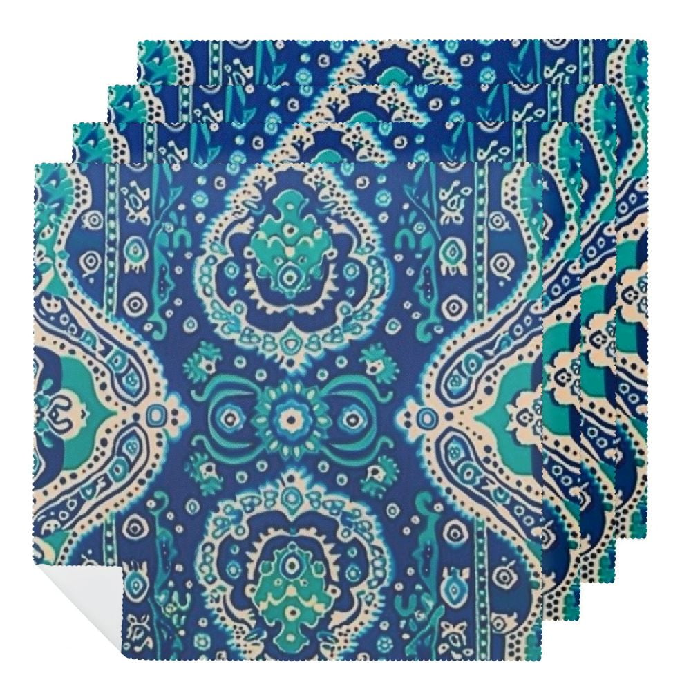 Werpe Ambreen Butt Qajar Art Cloth Napkin Reusable Home Decor Polyester ...