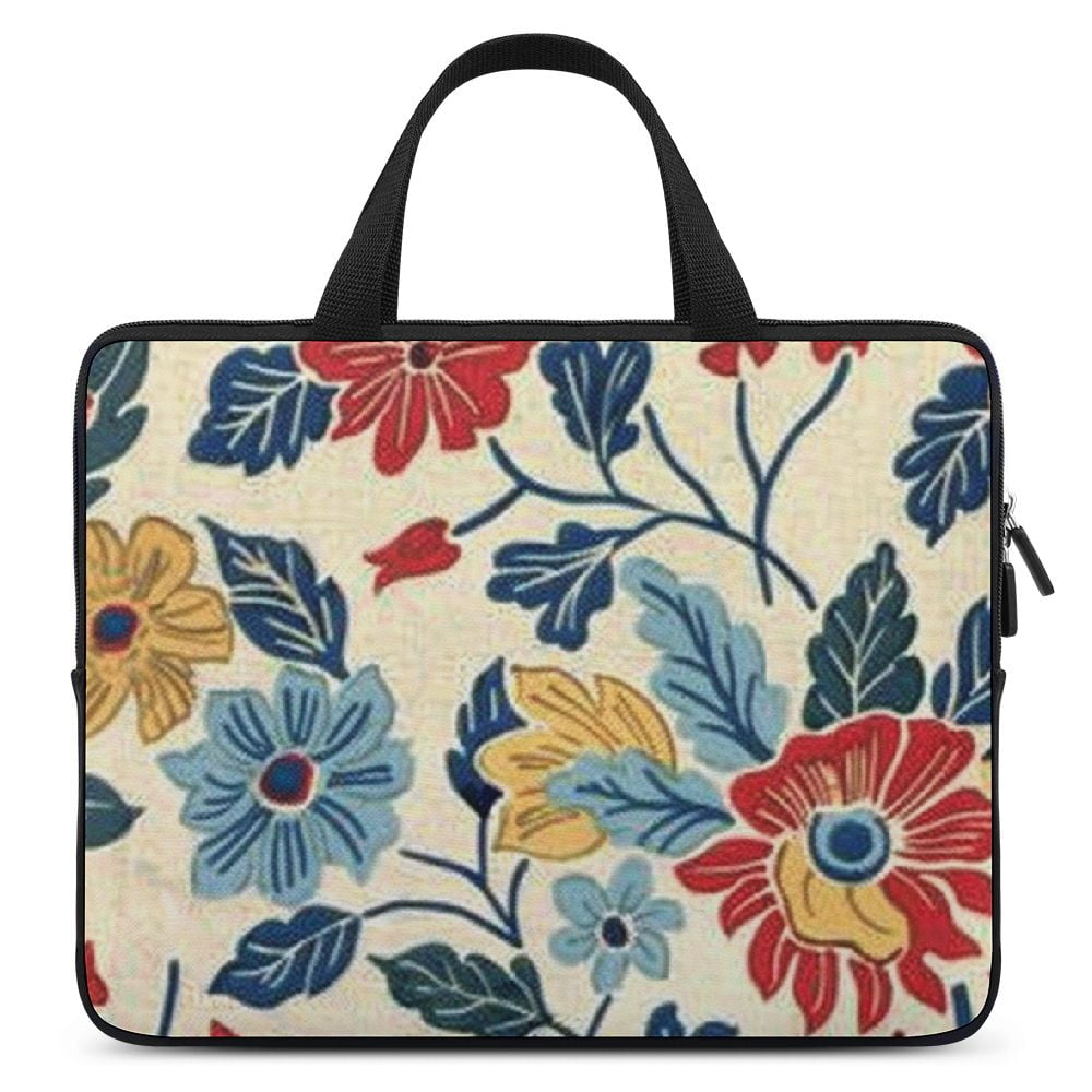 Werpe Flowers Floral Pattern Vintage Diving Fabric Laptop Sleeve ...