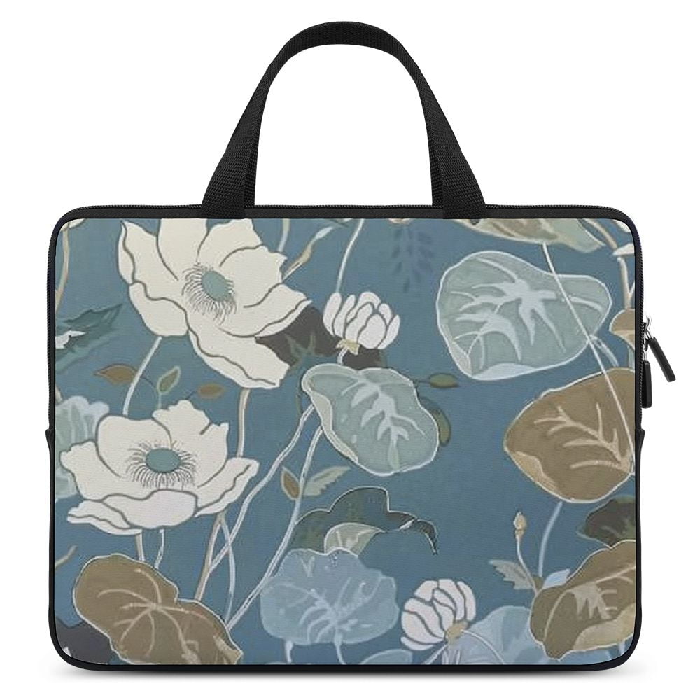 Werpe Flowers Leaves Lace Neoprene Computer Protective Handle Laptop ...