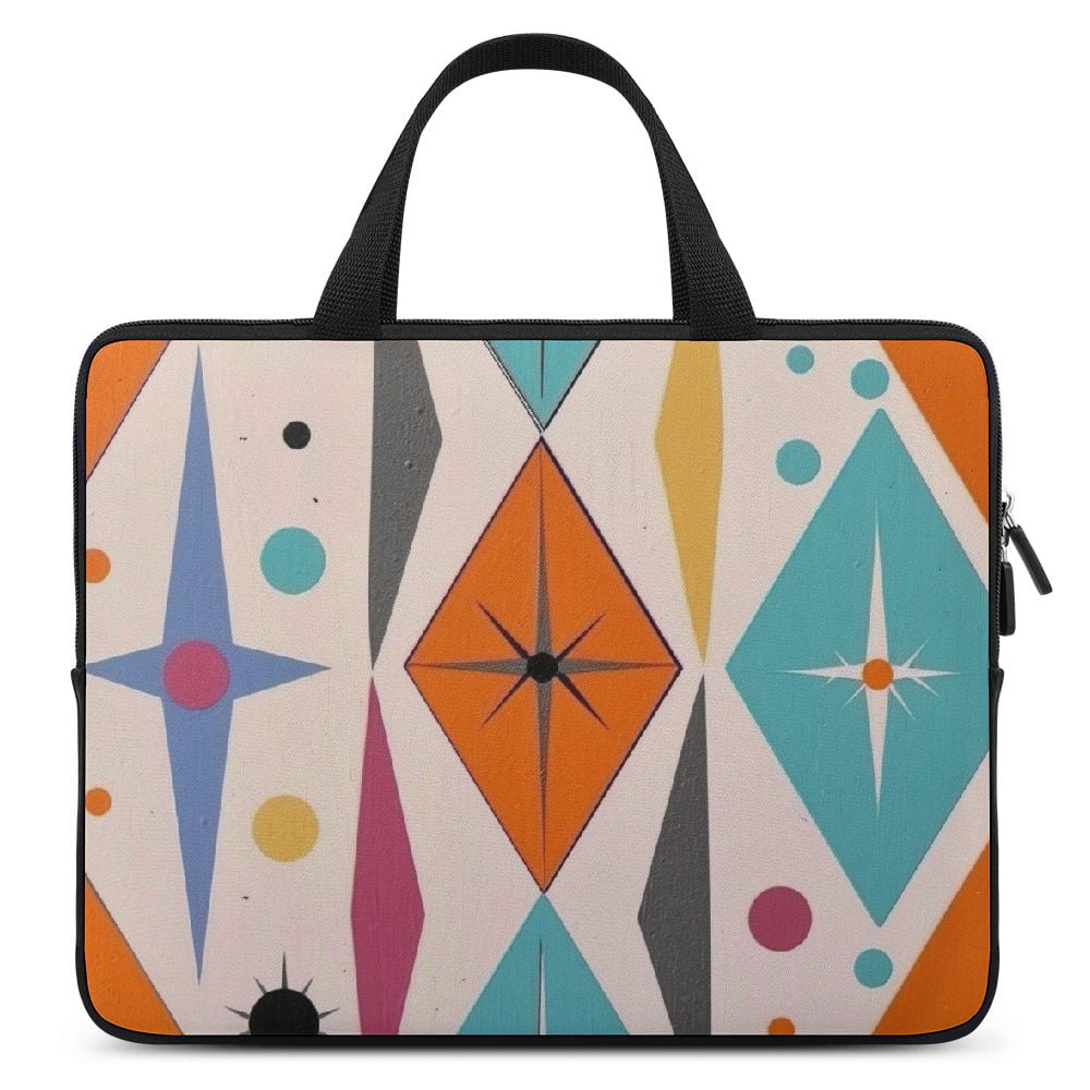 Werpe Geometric Shapes Star Dots Neoprene Laptop Bag Protective Handle ...
