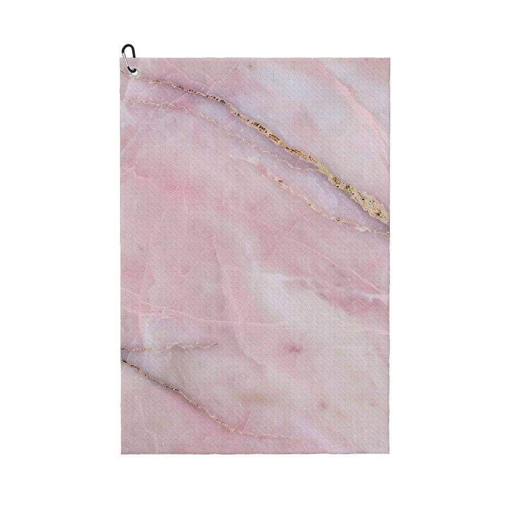 Werpe Marble Texture Gold Border White Background Golf Towel for Men ...