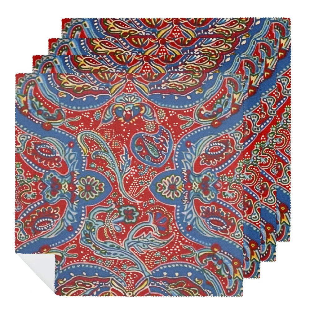 Werpe Paisley Design Polyester Cloth Napkins for Farmhouse Party Dining ...