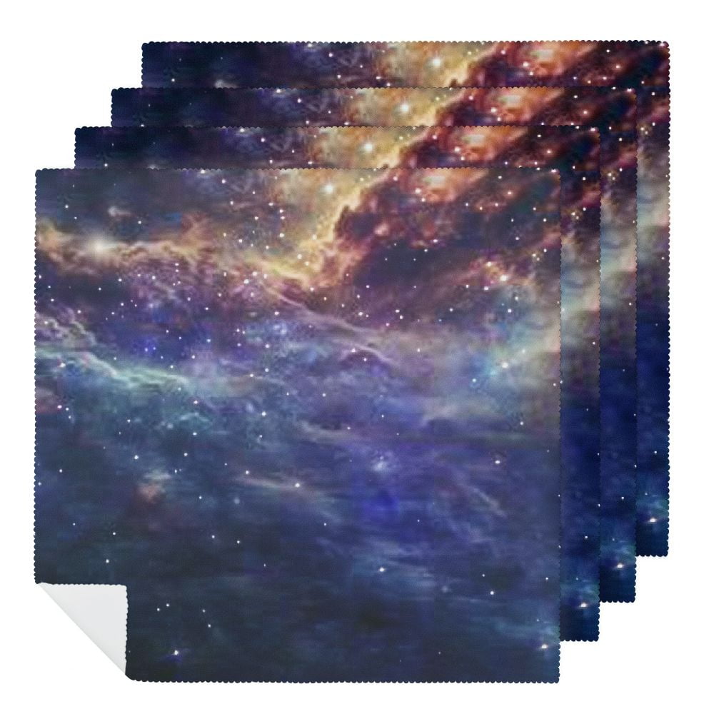 Werpe Stars Dust Space Cloth Napkin Reusable Home Decor Set of 6 ...
