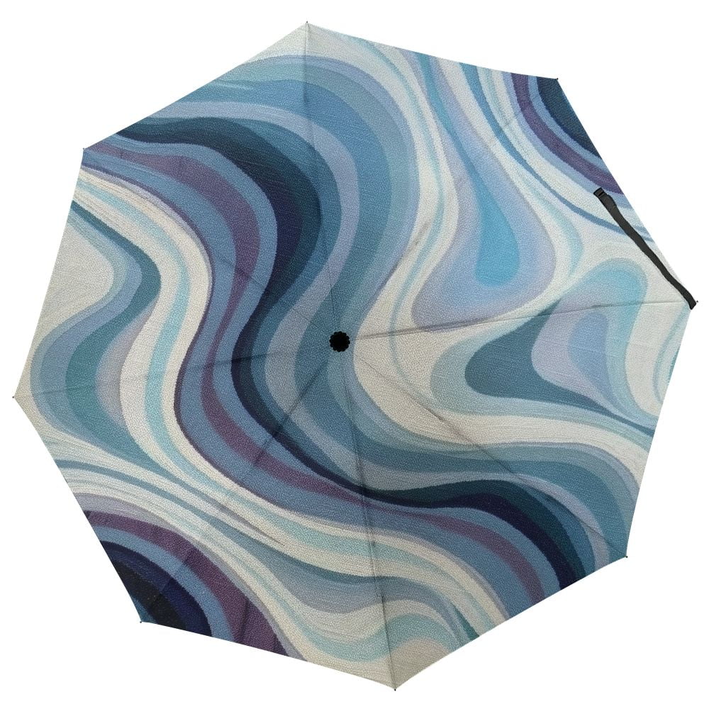 Werpe Swirls Three-Fold Automatic Umbrella Windproof UV Protection Sun ...