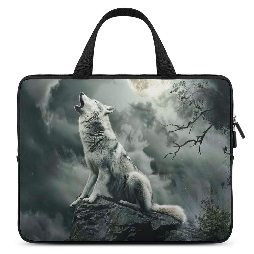 Werpe Wolf Full Moon Gothic Art Neoprene Laptop Sleeve Protective ...