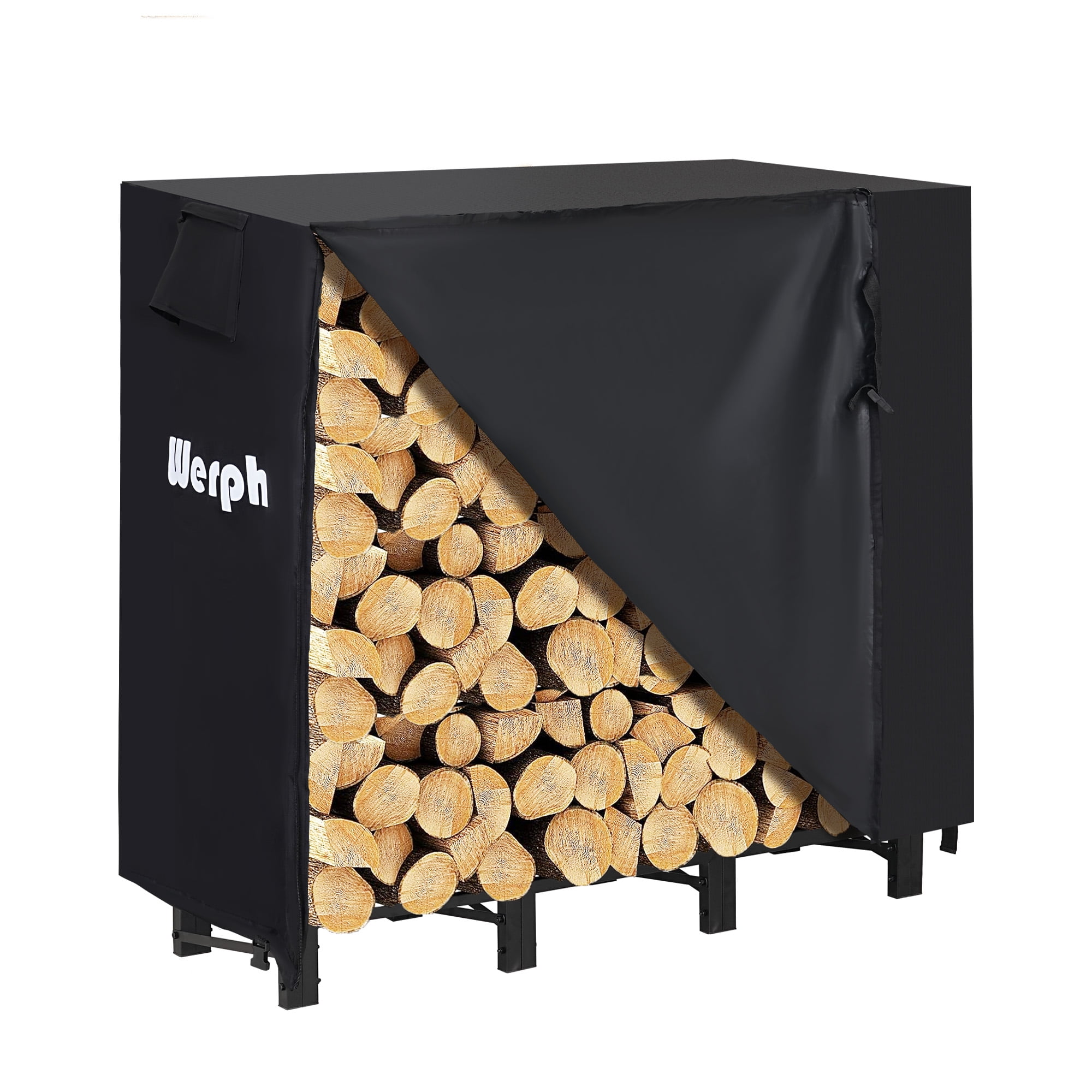Werph 4FT Firewood Rack Outdoor,Heavy Duty Firewood Storage Rack ...