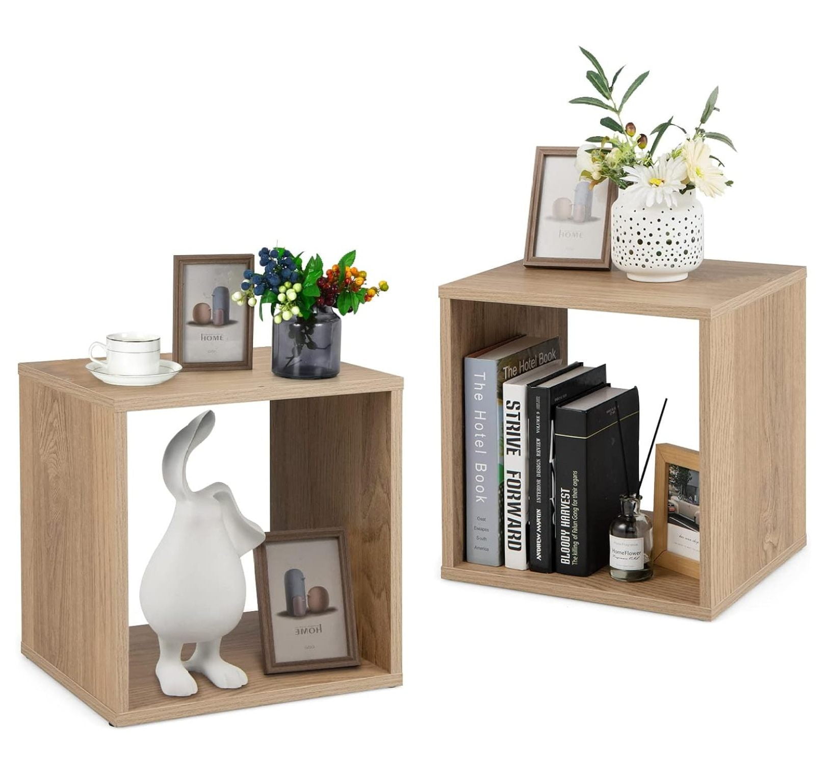 Werqueid 2 Pieces Decorative Cube Storage Organizers, Stackable Open ...