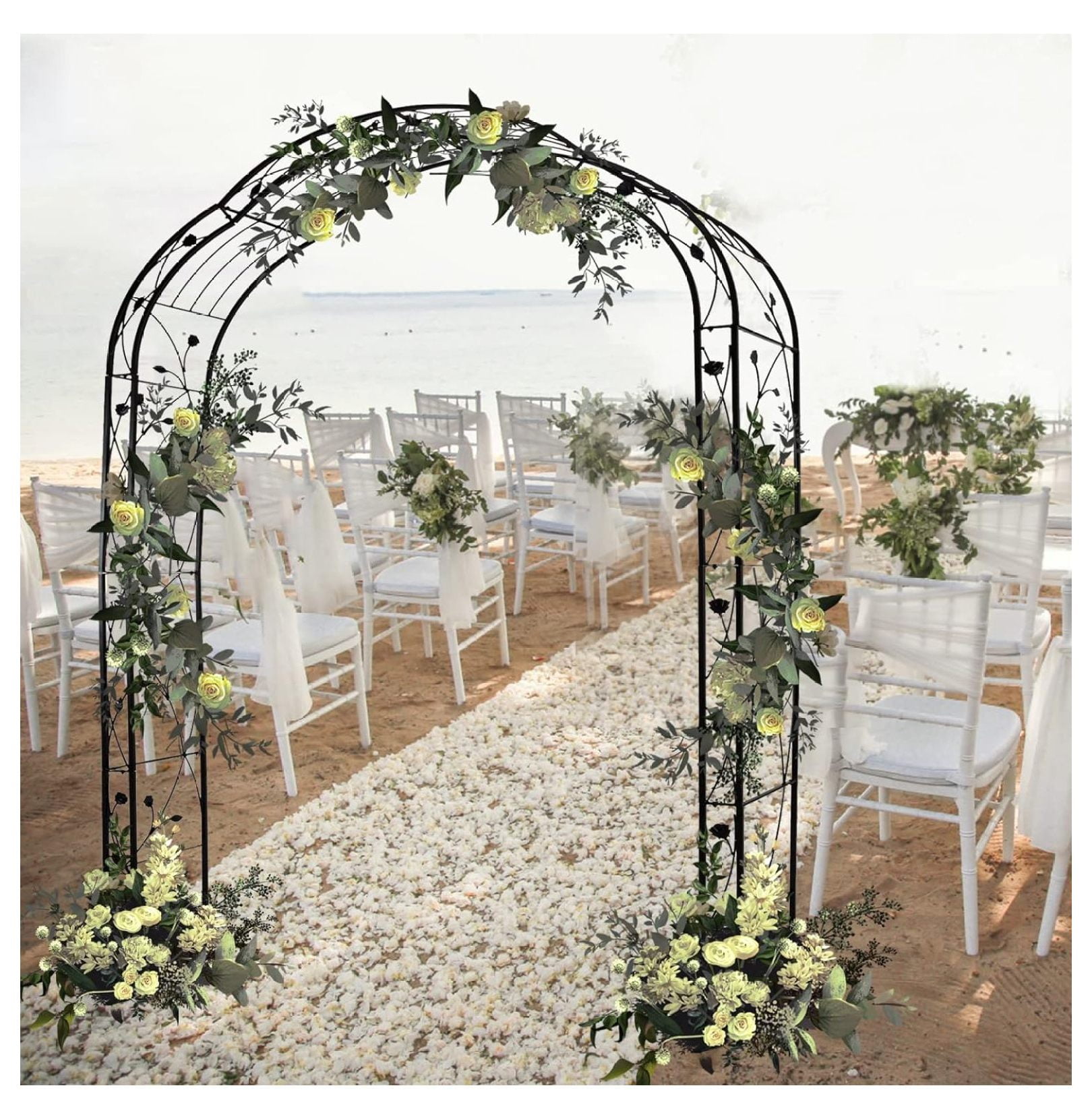 Werqueid Garden Arbor Pergola Arch for Climbing Plants or Backyard Lawn ...