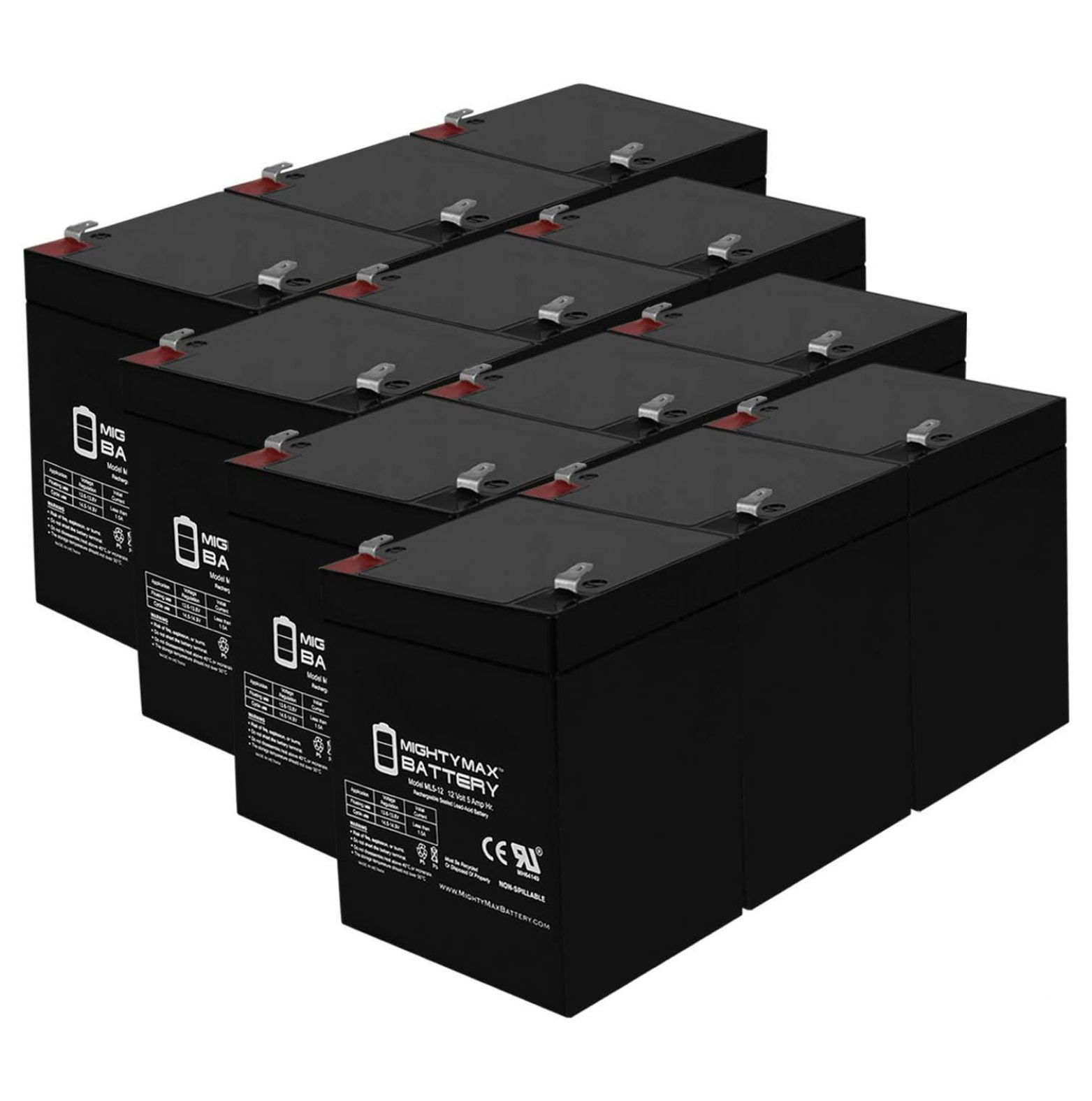 Werqueid ML5-12 - 12V 5AH UPS Battery Replaces Vision CP1250, CP 1250 ...