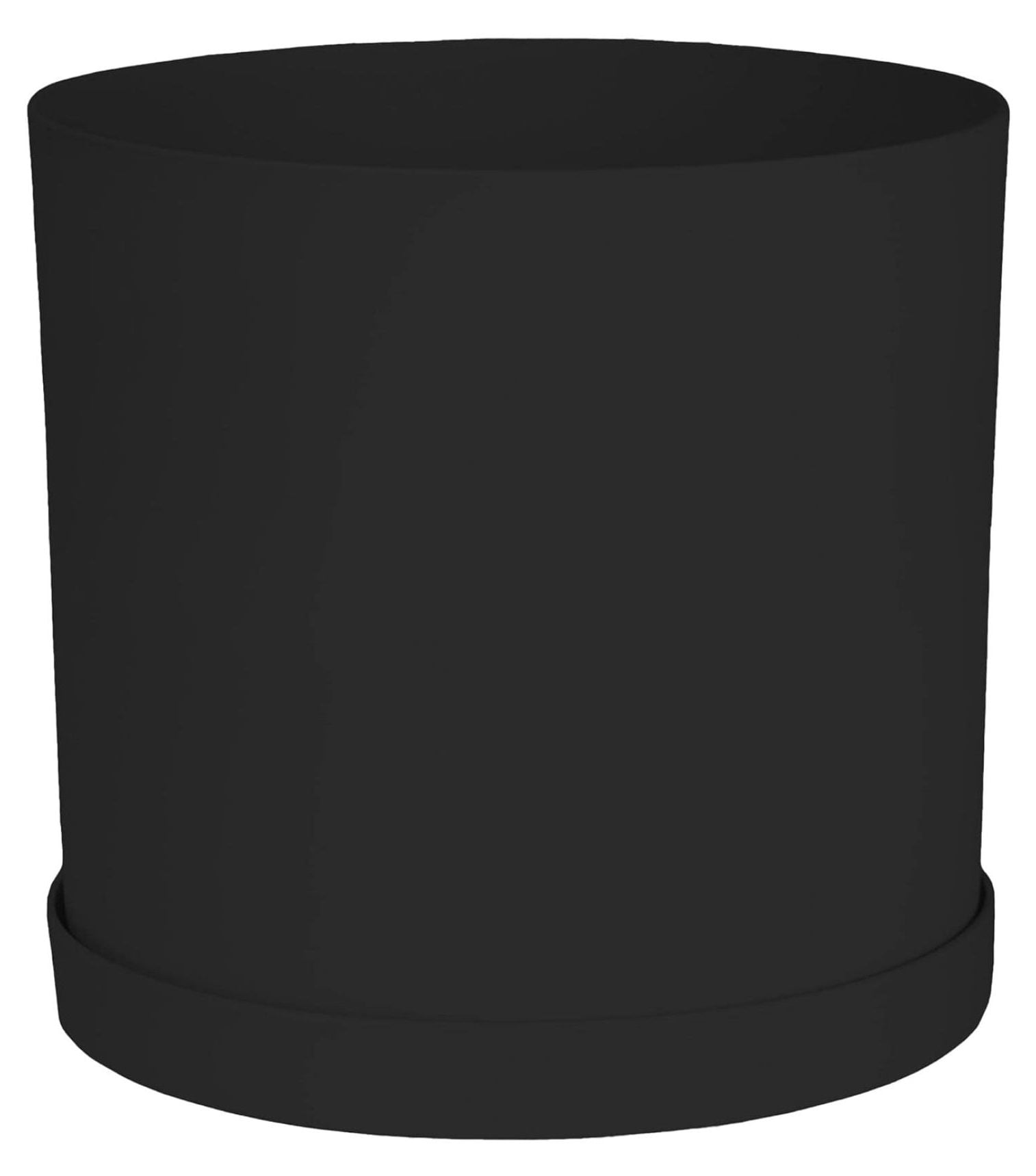 Werqueid Mathers Round Planter with Saucer Tray: 10" - Black - Modern ...