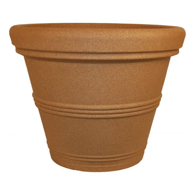 Werqueid RR30SS Classic Rolled Rim Garden Planter, 30", Sandstone ...