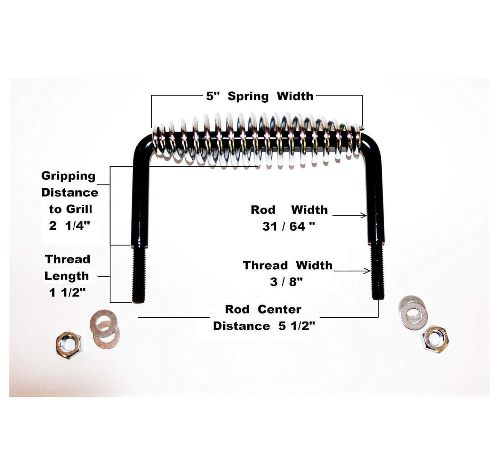 Werqueid Spring Handle with Mounting Bracket 5" BBQ Grill Wood Furnace ...
