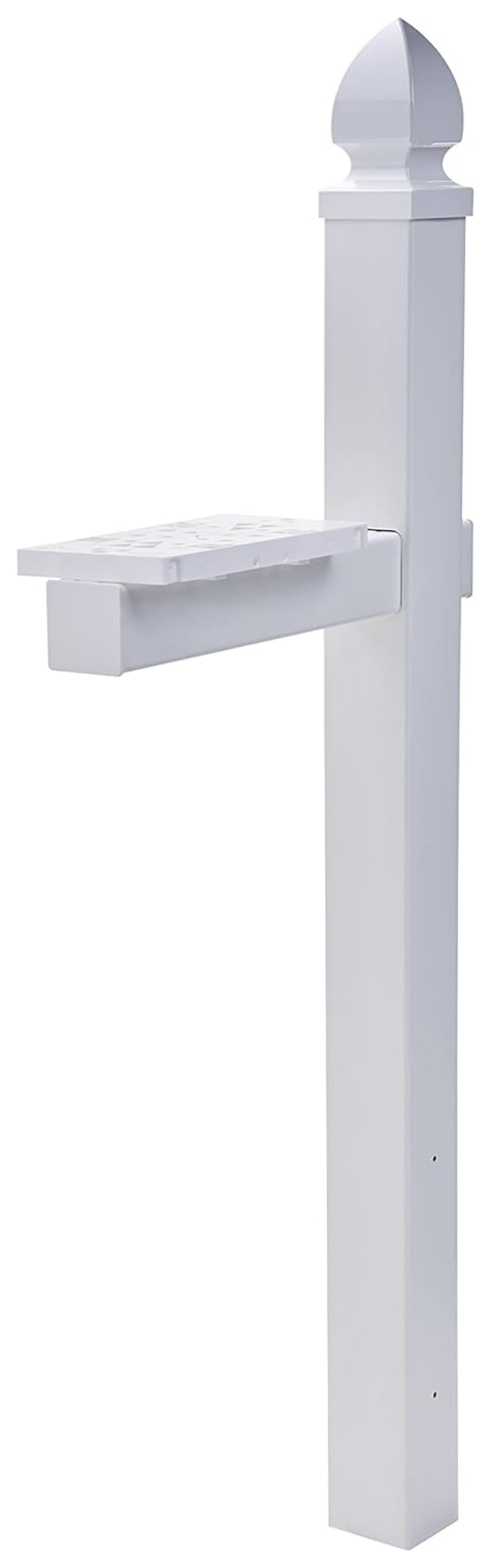 Werqueid Whitley 4x4 Rust-Proof Plastic White, Cross-Arm Mailbox Post ...