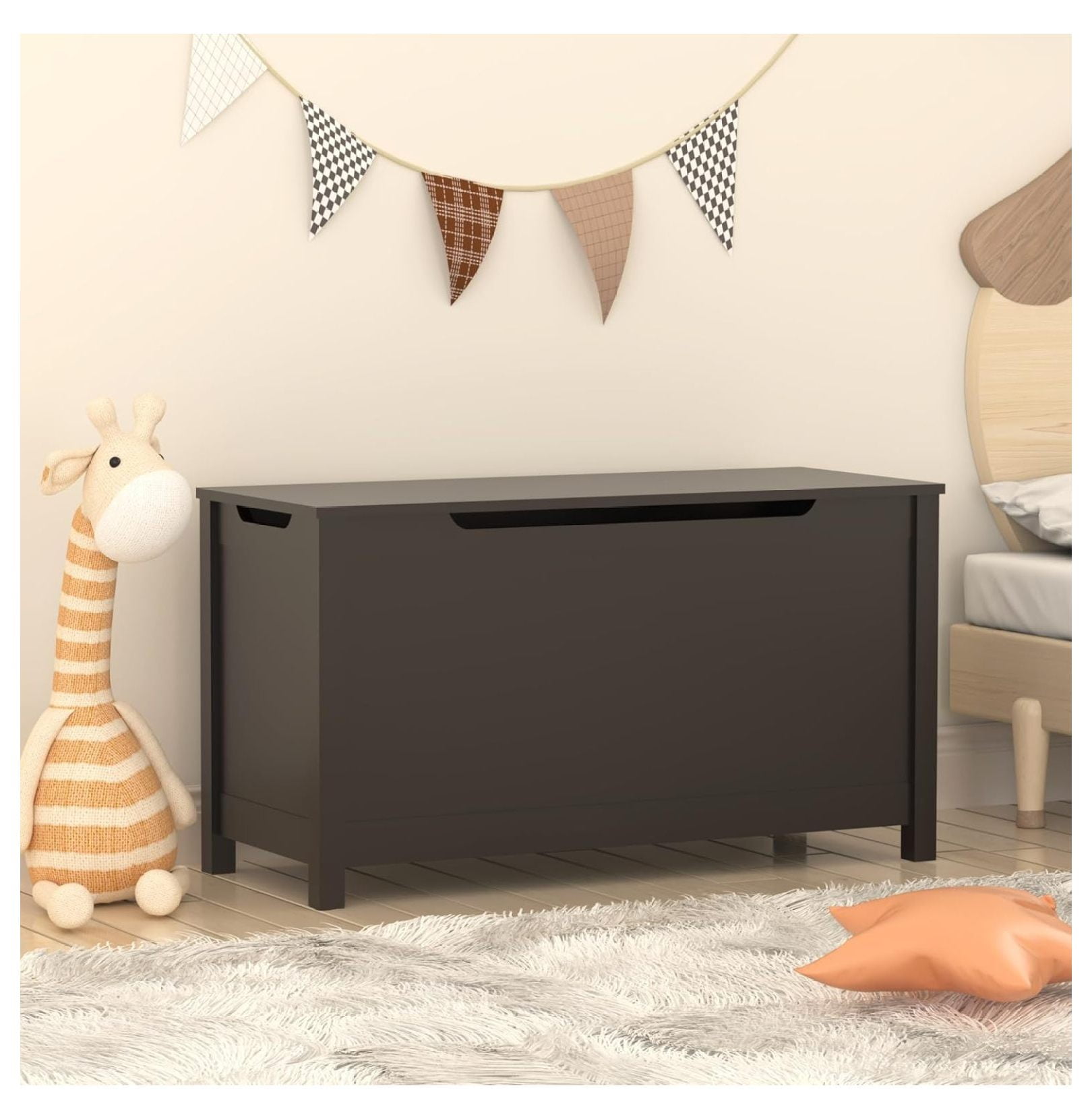 Werqueid Wooden Modern Storage Bench, Lift Top Entryway Storage Chest ...