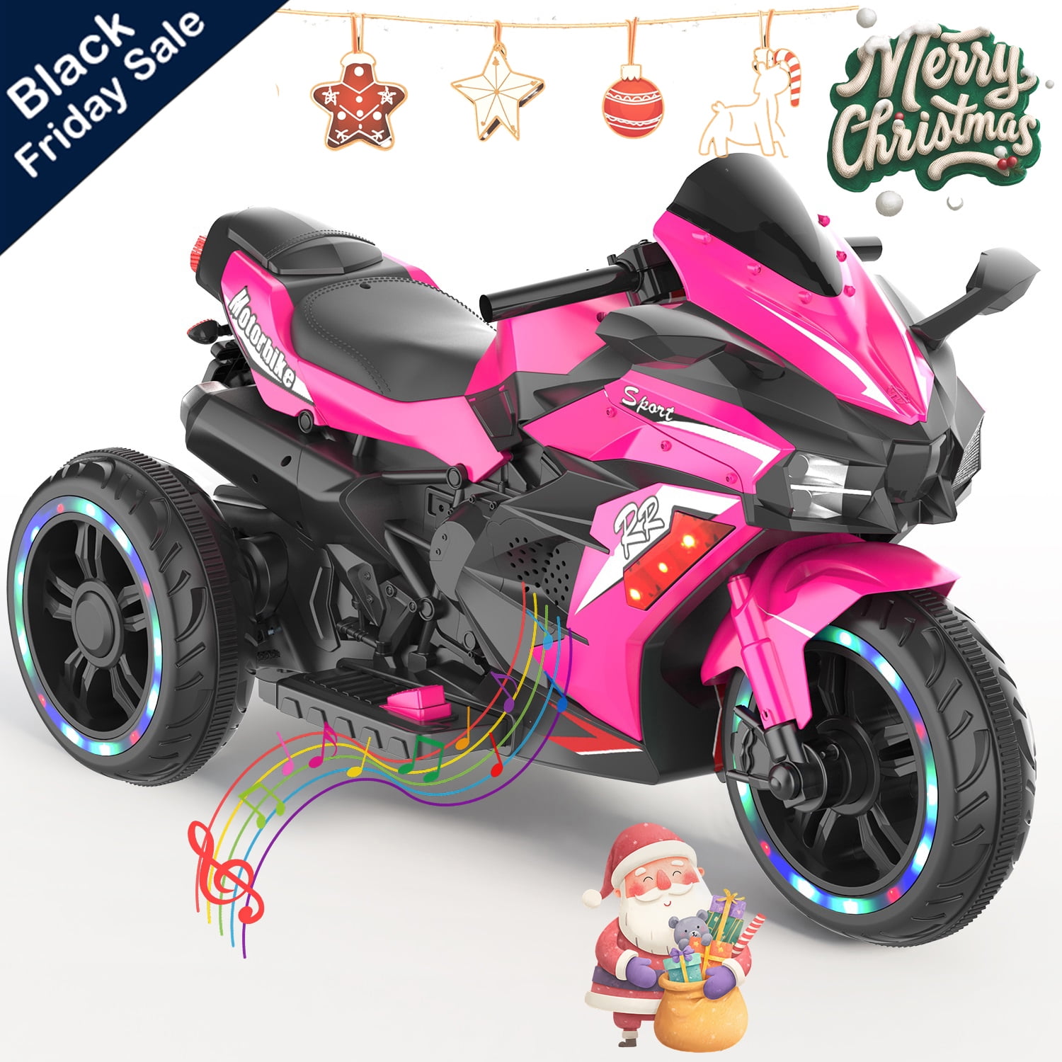 Werseon 12 Volts Kids Motorcycle, Electric Ride On Toy for Ages 3-6, 3 ...