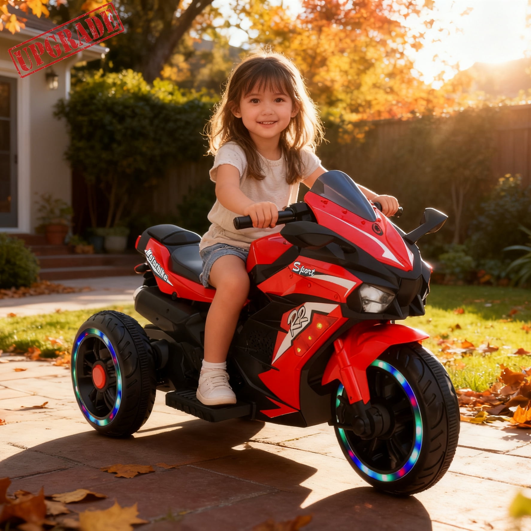 Werseon 12 Volts Kids Motorcycle, Electric Ride On Toy for Ages 3-6, 3 ...