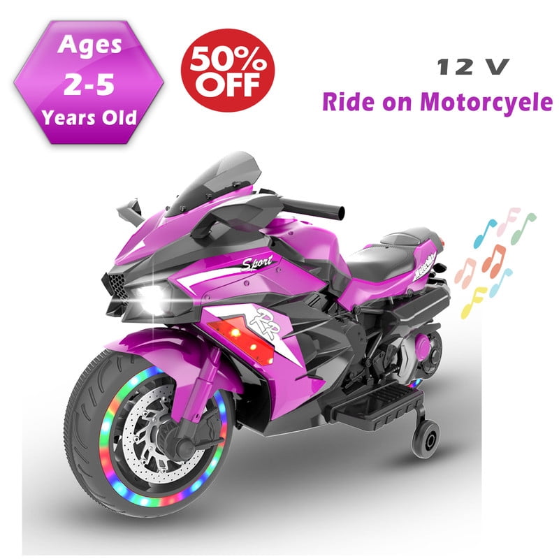 Werseon 12V Kids Ride On Motorcycle, Battery Powered Electric ...
