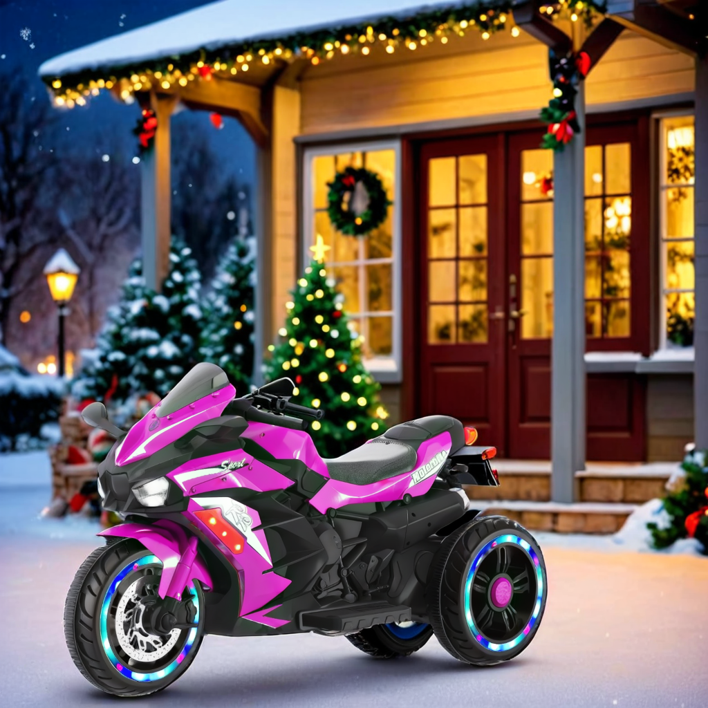 Werseon 12V Motorcycle Ride on Toy for Kids Ages 2+, Three Wheels Ride ...