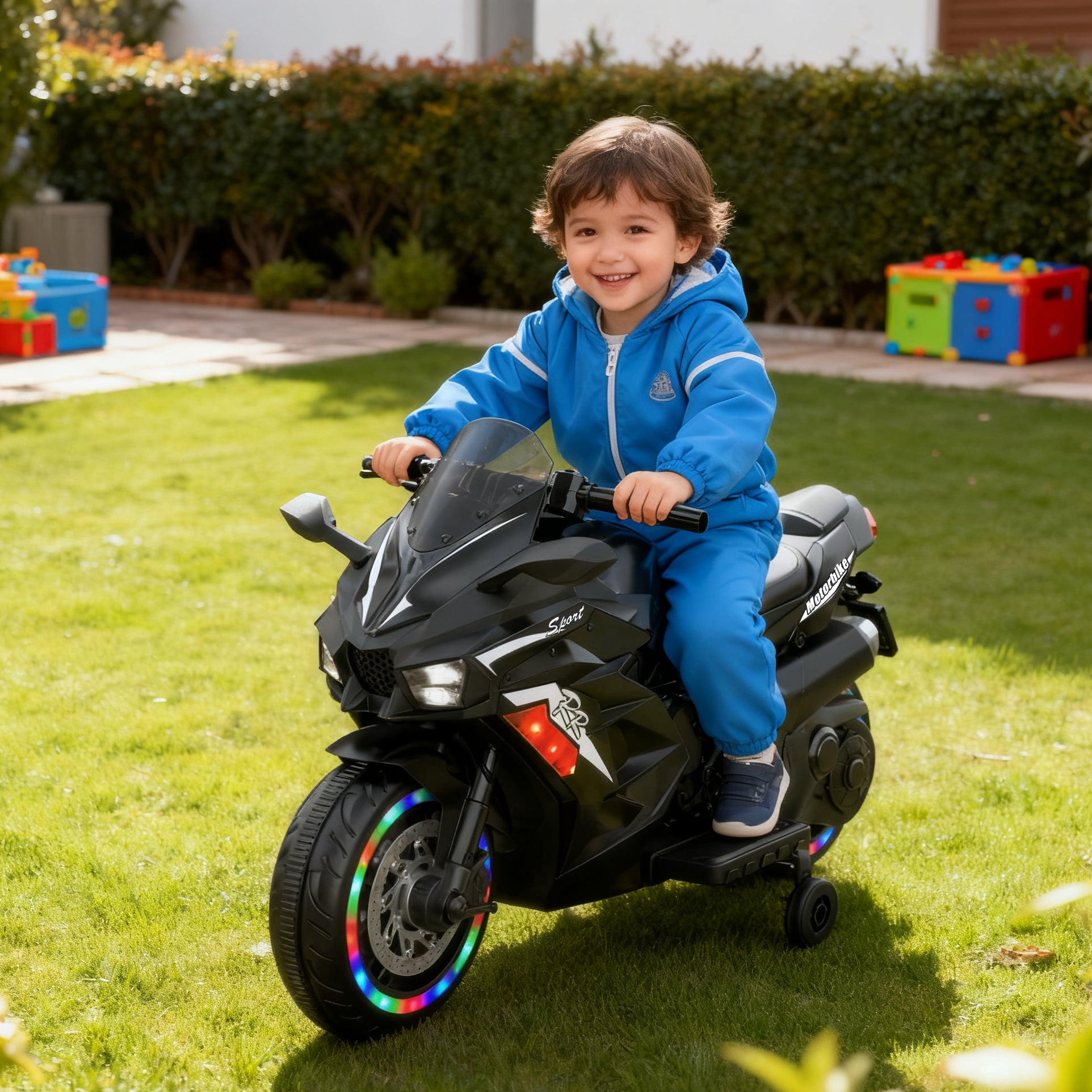 Werseon 12V Ride On Motorcycle, Battery Powered Electric Motorcycle for ...