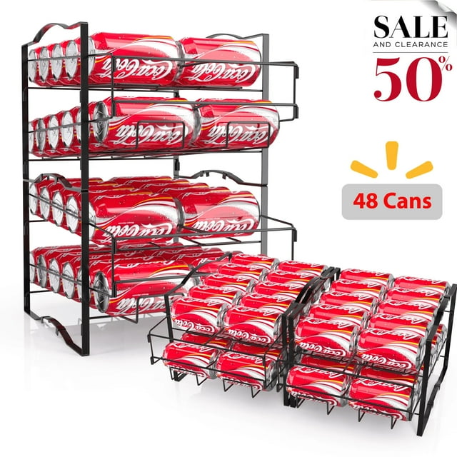 Werseon 2-Pack Soda Can Organizer, 48-Can Fridge Holder, Stackable ...