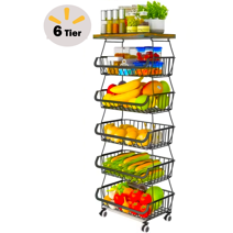 AURORA TRADE Stackable Storage Bins Plastic Baskets Rack Stacking Stand ...