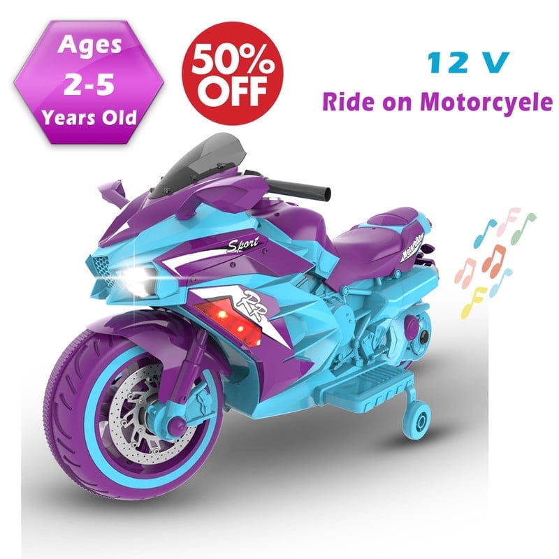 Werseon Electric Motorcycle for Kids, 12V Battery Powered Ride on Toy ...