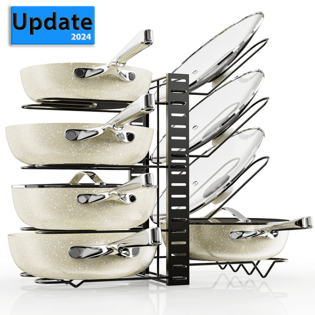 Werseon Pots and Pans Rack under Cabinet, Pots and Lids Storage,Kitchen ...