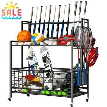 Free Shipping! SKYSHALO Rolling Sports Ball Storage Cart with Lockable ...