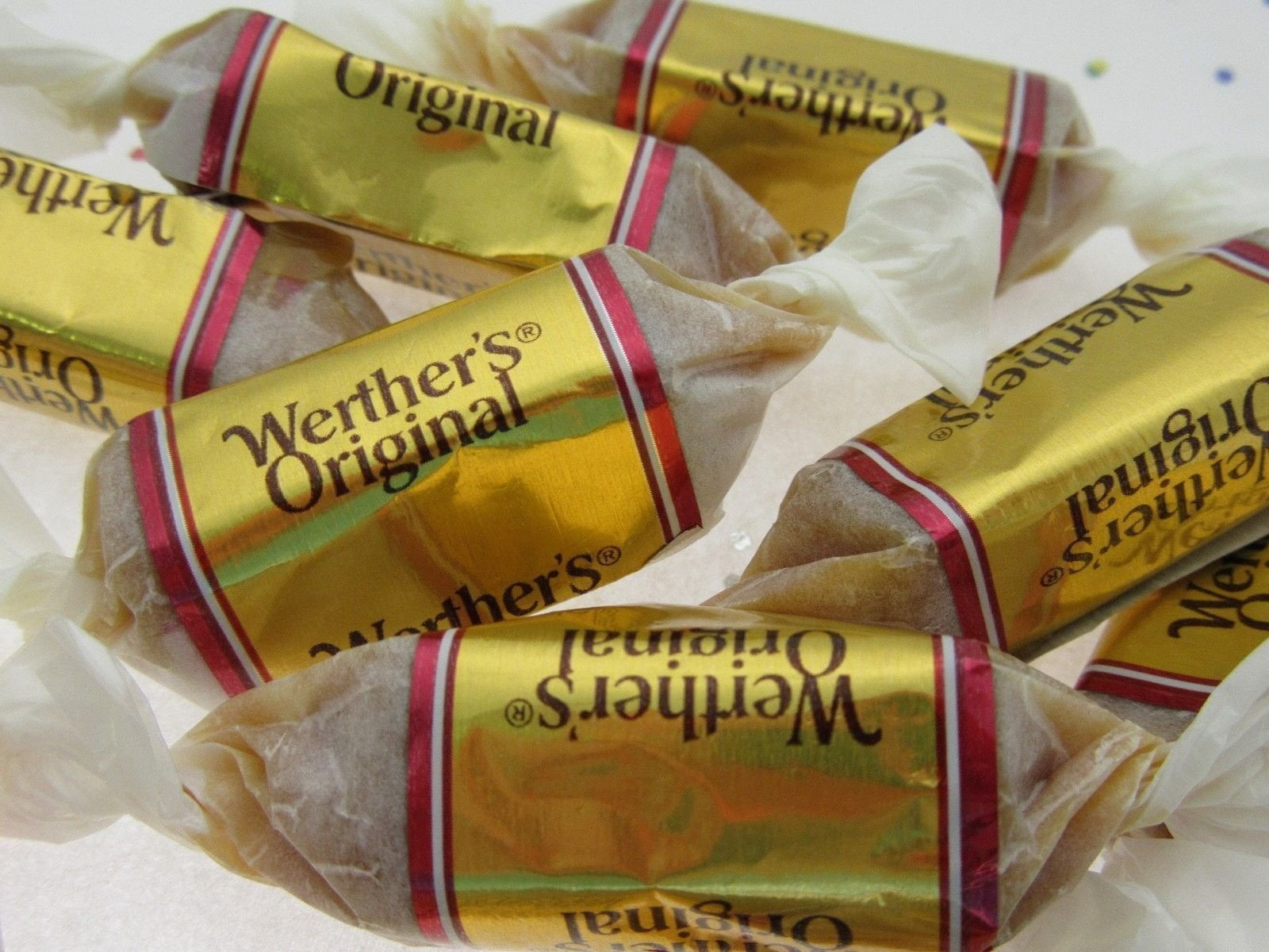 Werther's Soft Caramels 8oz Chews Pink Label Chewy Candy Half Pound ...
