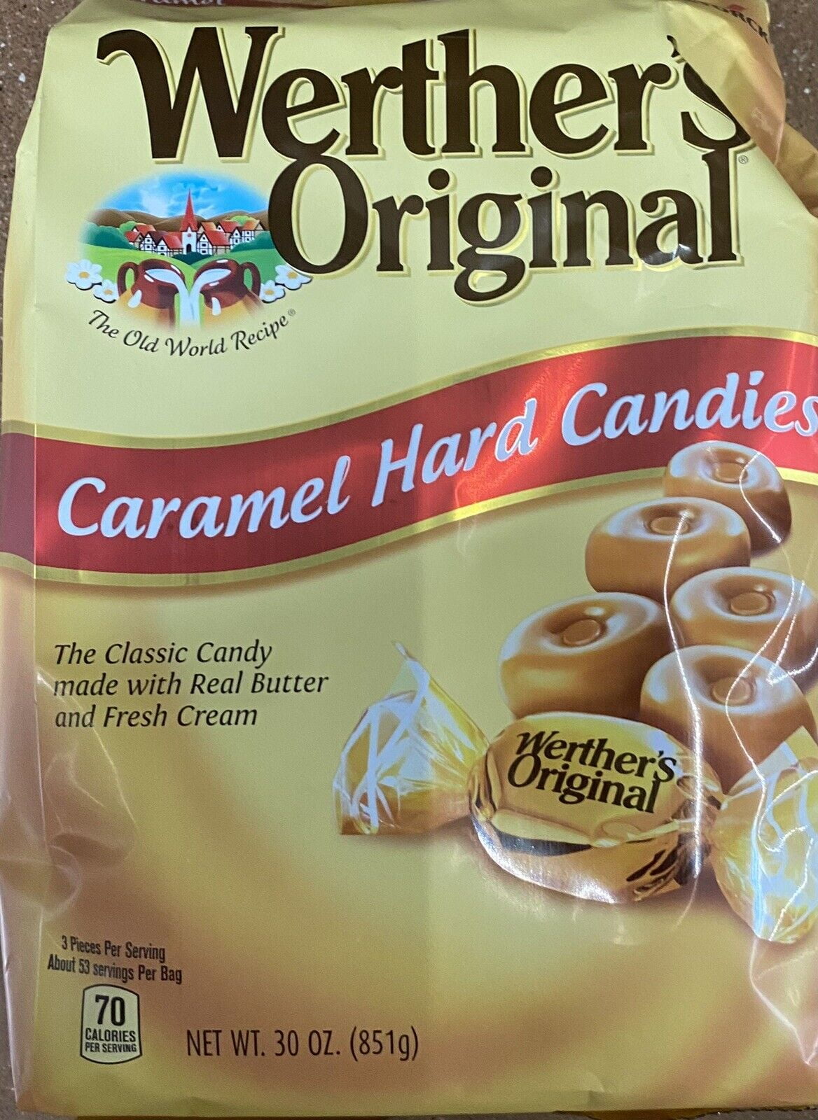 Werther’s Original CARAMEL HARD Candy Candies 30 oz - 1 Bag - FREE SHIP ...