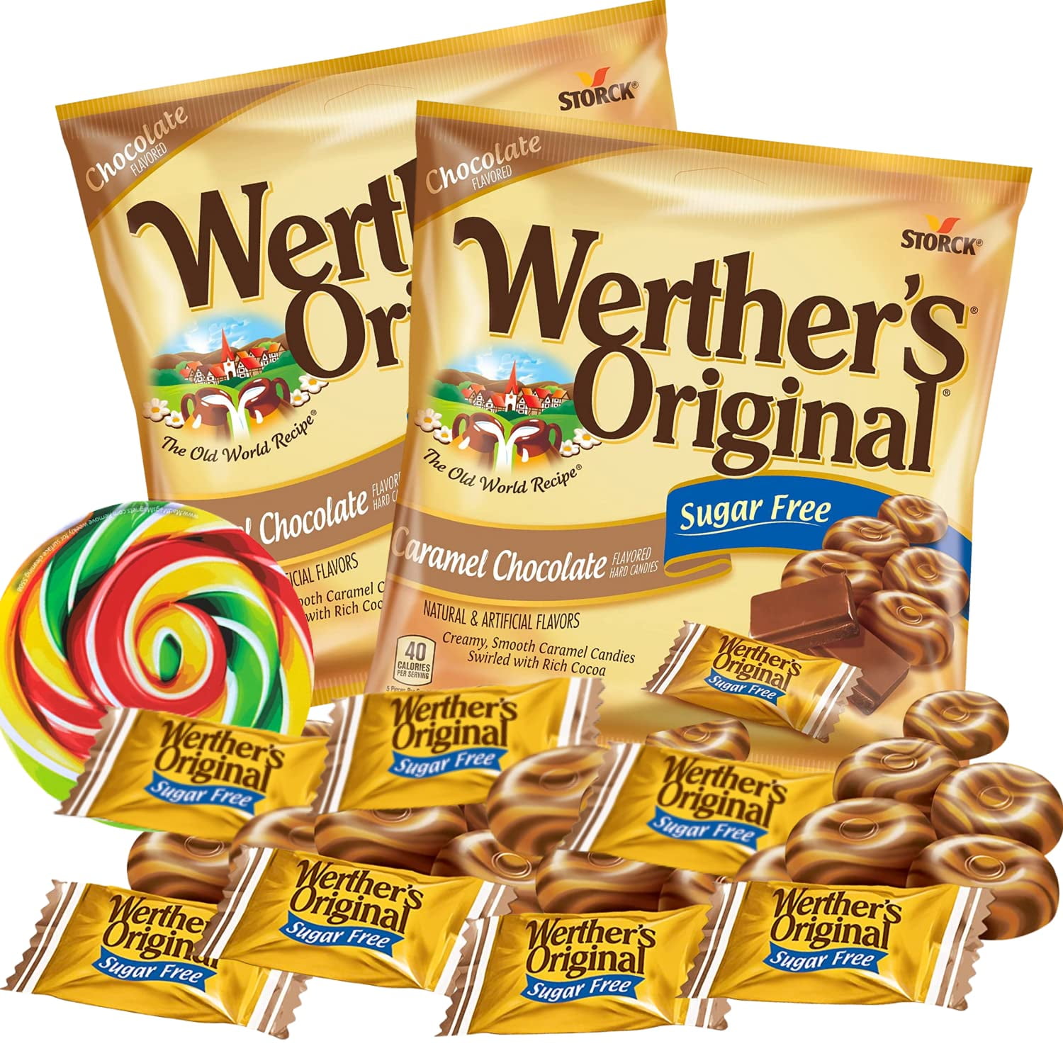 Werther's Original Chocolate and Caramel Sugar Free Hard Candies ...
