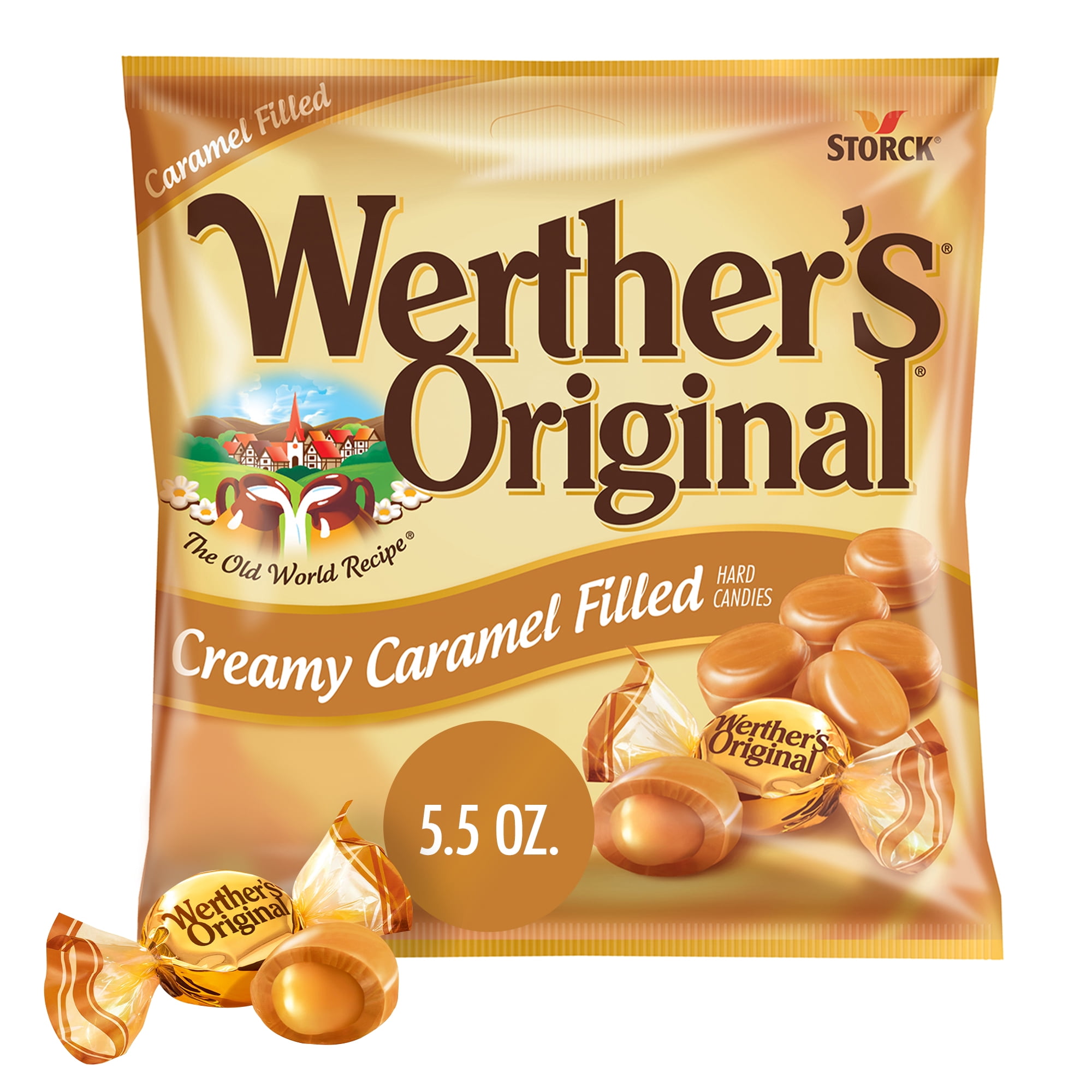 Werther's Original Soft Center Caramel Filled Candy, 5.5 oz Bag ...