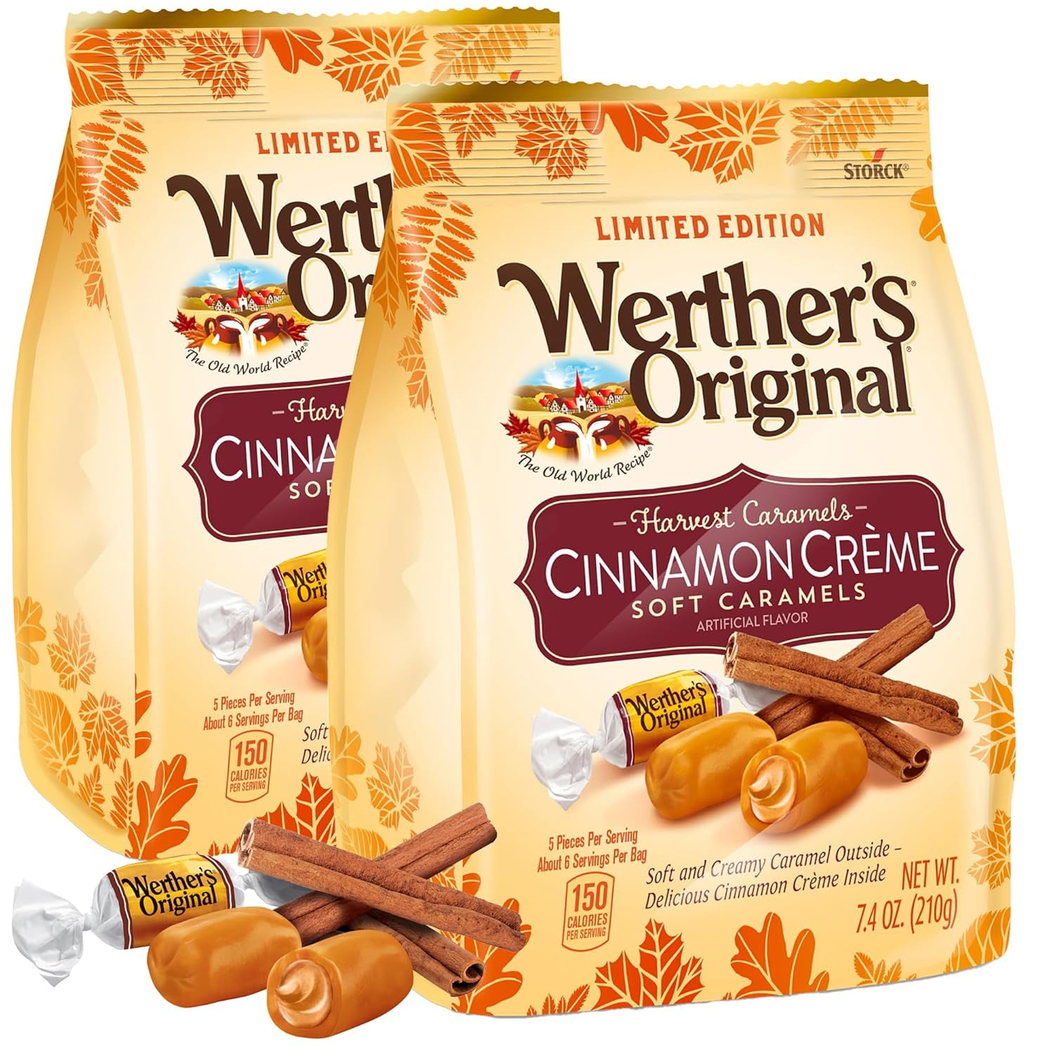 Werther's Original Harvest Caramels Cinnamon Creme Soft Caramels ...