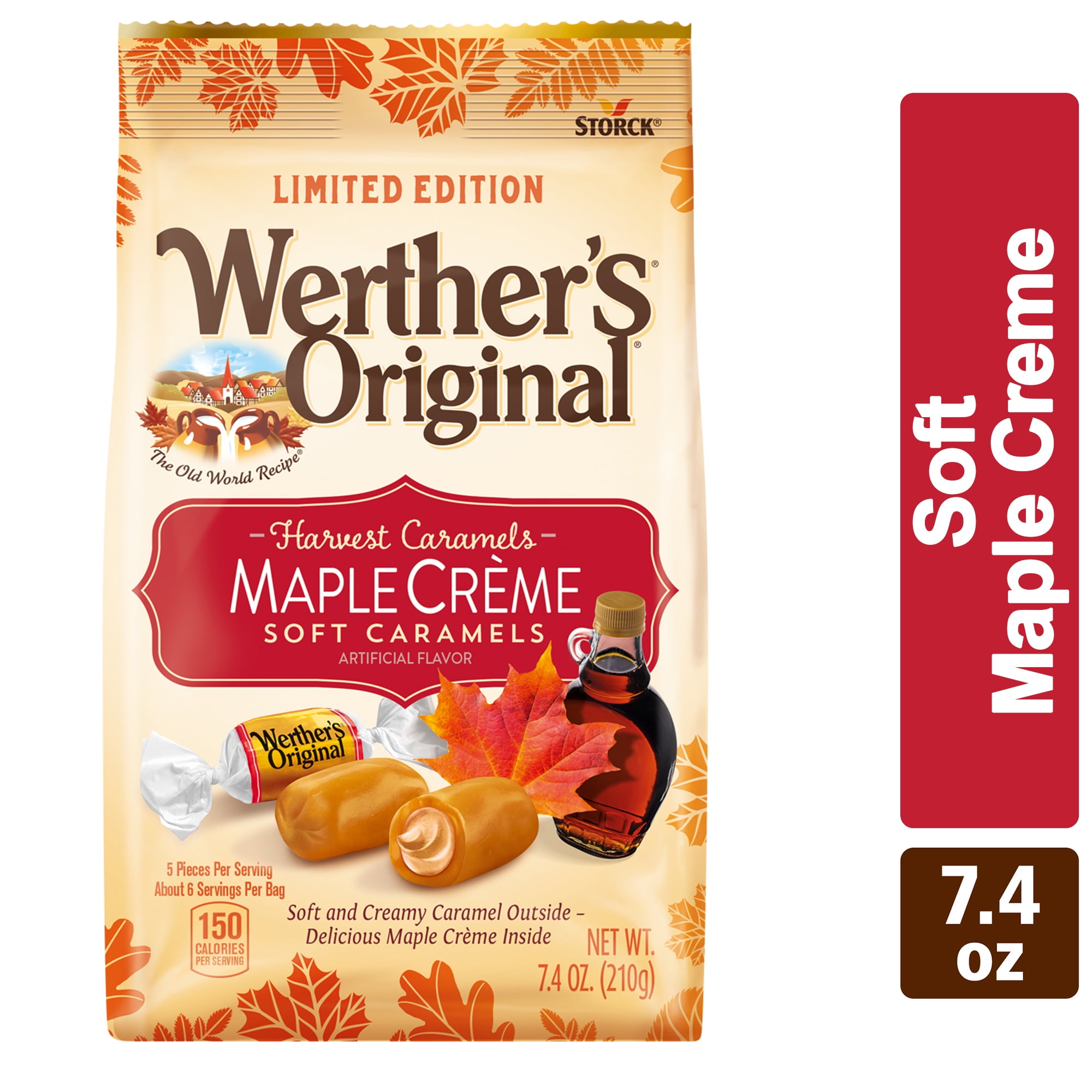 Werther's Original Soft Caramel Candy with Maple Crème Filling, Fall ...