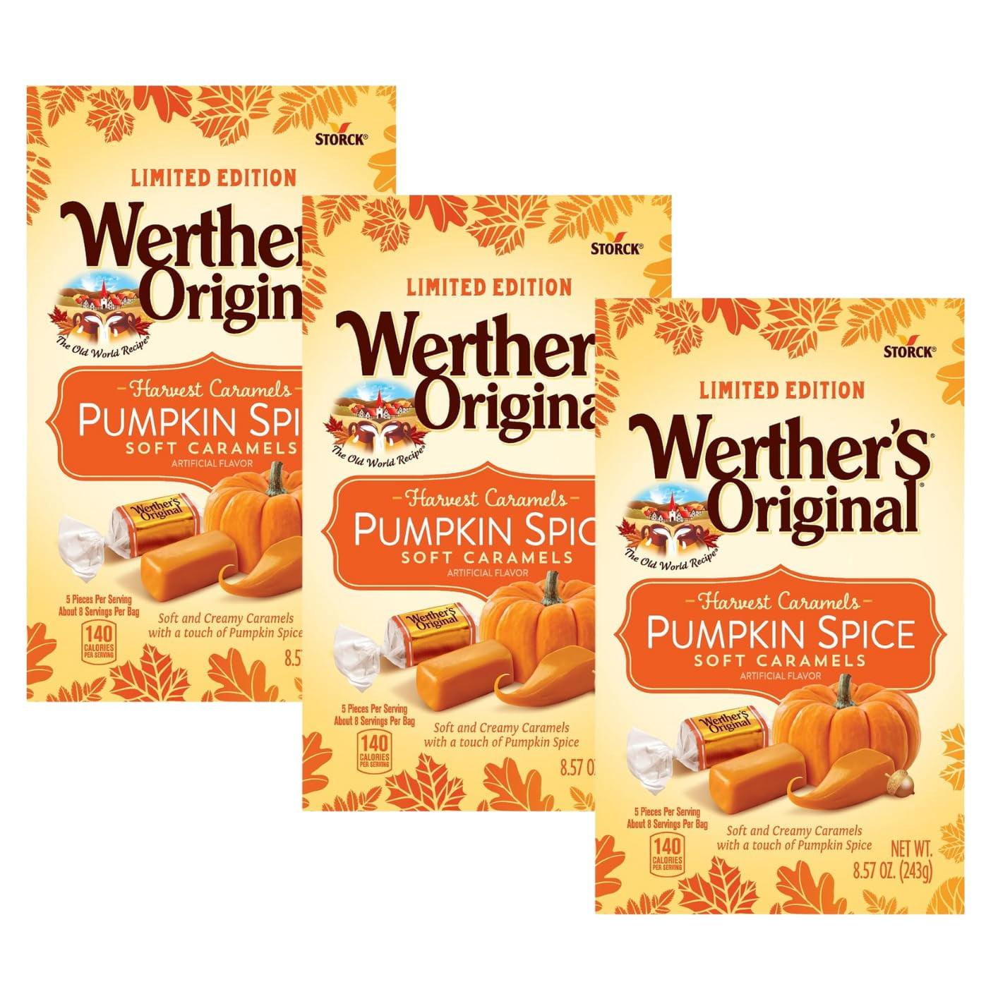 Werther's Original Harvest Pumpkin Spice Caramel Soft Candy - Soft and ...