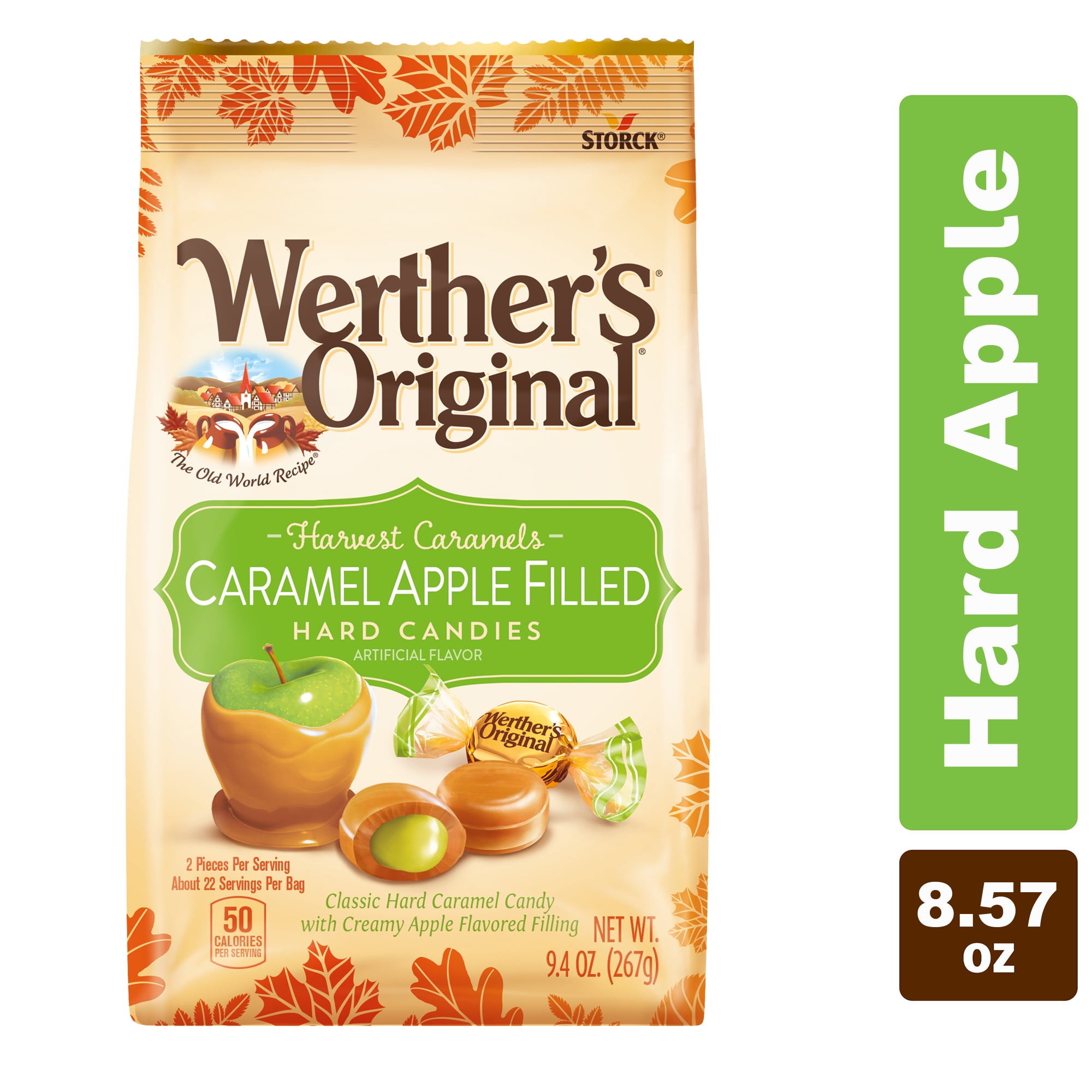 Werther's Original Individually Wrapped Caramel Apple Hard Candy, 8.57 ...