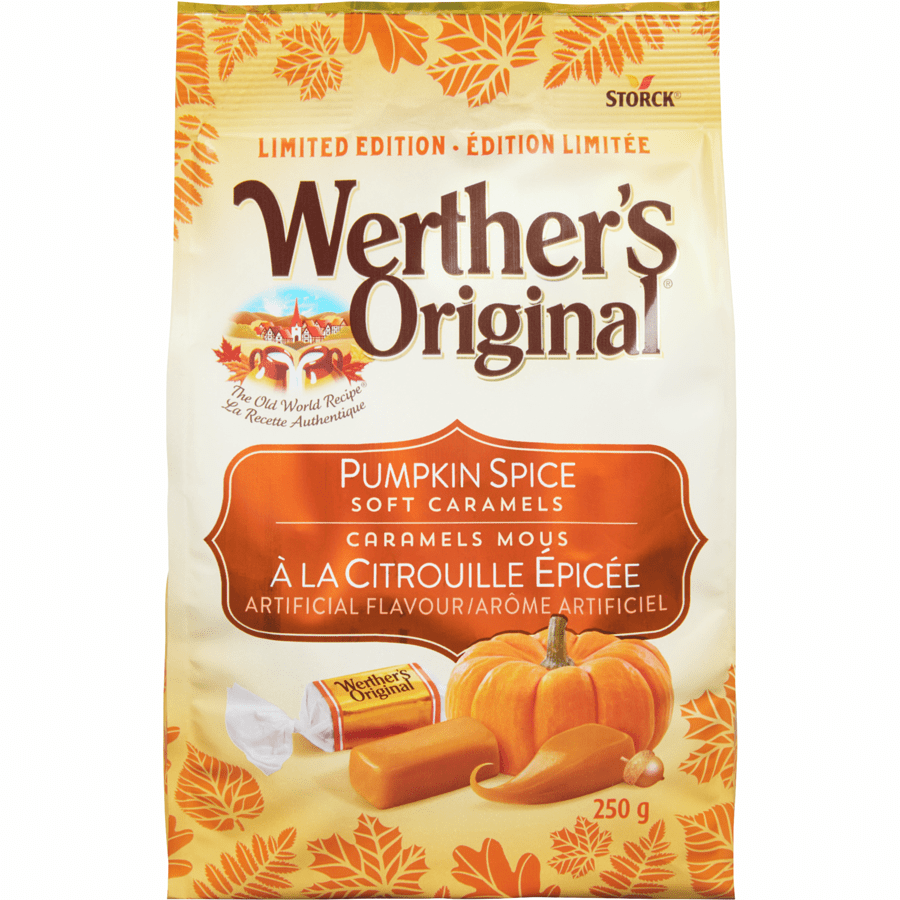 Werther's Original Pumpkin Spice Soft Caramels, 205g/8.75 oz. Bag {Imported from Canada ...