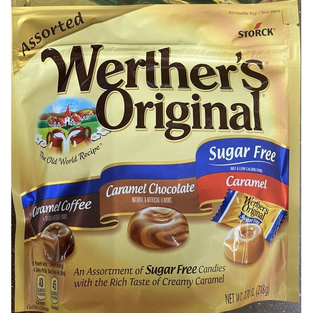 Werther's Original Sugar Free Assorted Caramel, Coffee, Chocolate Hard ...