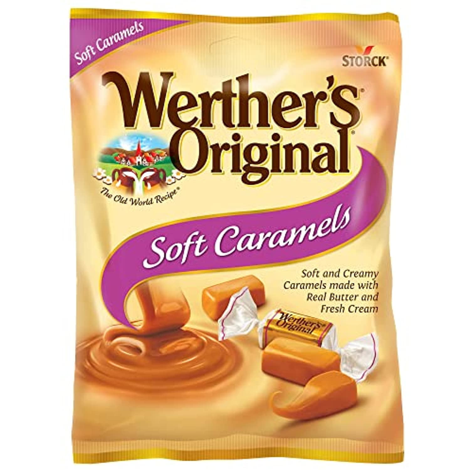 Werther's Original Soft Caramel Chewy Candies, Pink Label Bag 4.51oz ...