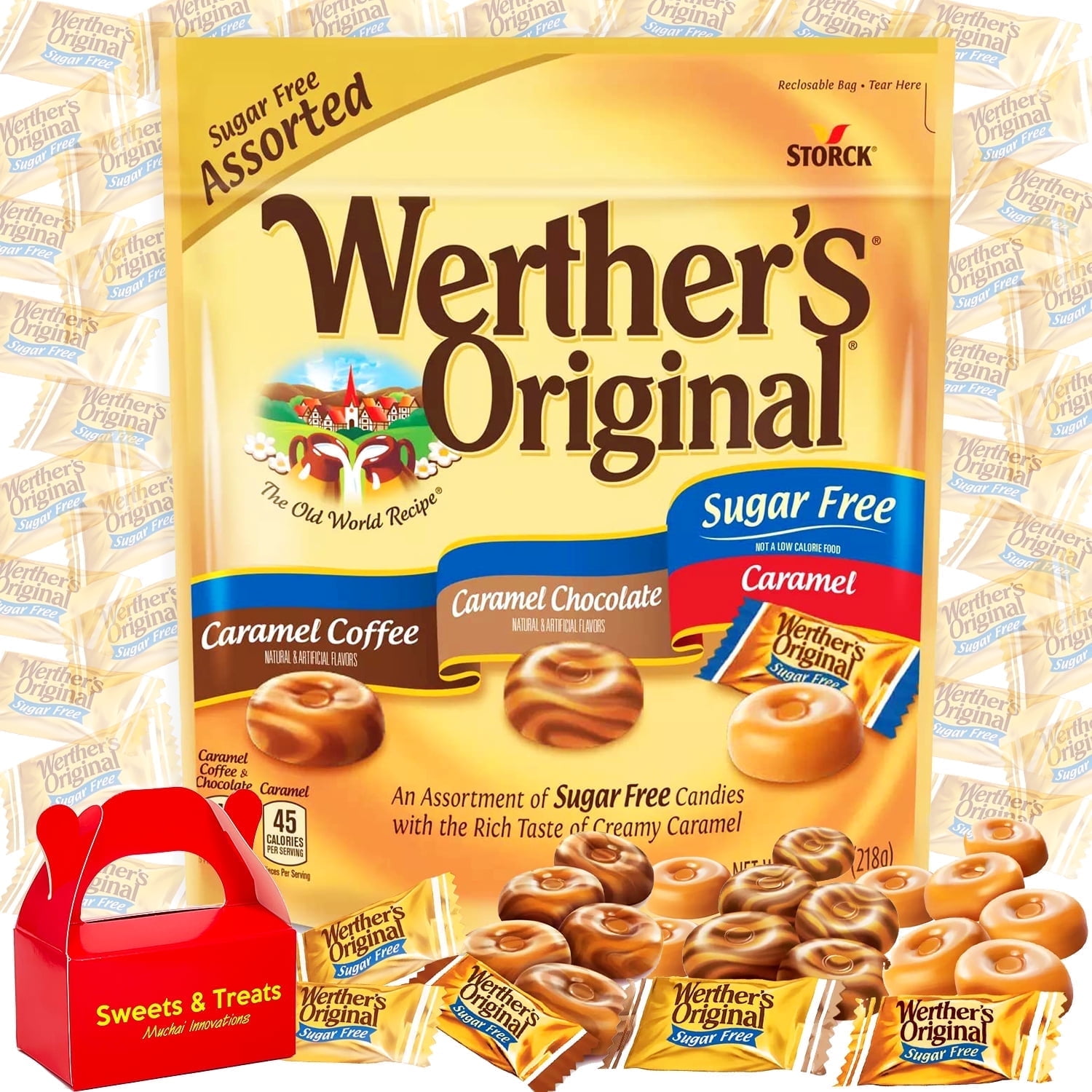 Werther’s Original Variety Pack Hard Candy 3 Classic Caramel Flavors ...